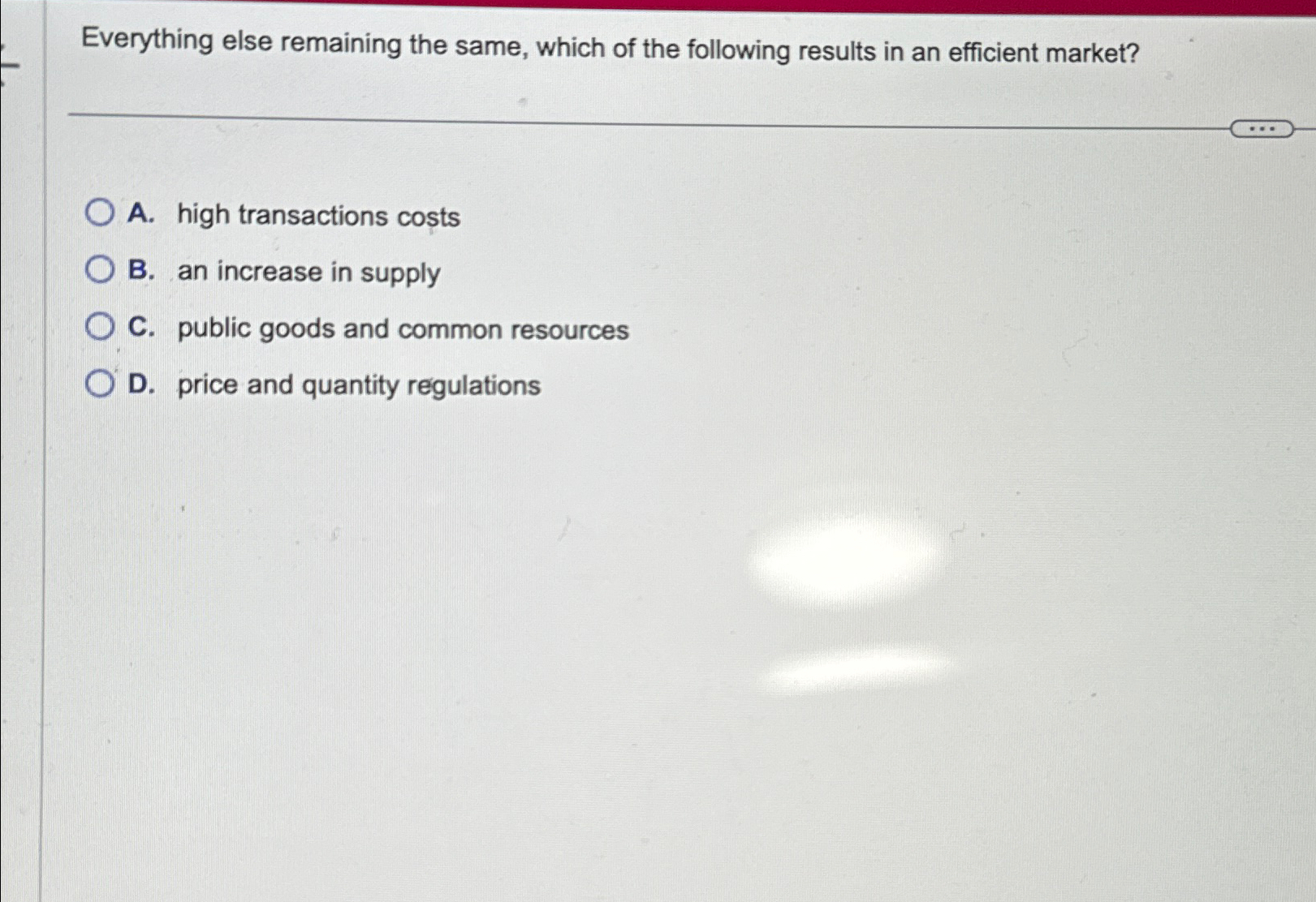 Solved Everything else remaining the same, which of the | Chegg.com
