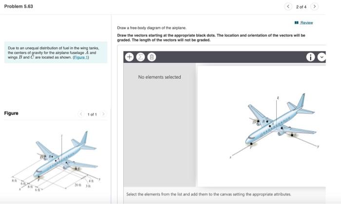 Solved Draw a tree-body diagram of the airplane. Draw the | Chegg.com