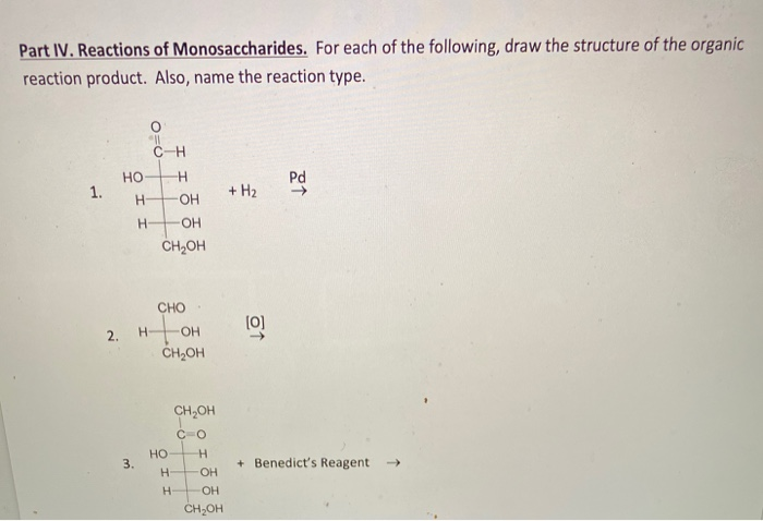 Solved Part I. Classifying Monosaccharides. Classify each | Chegg.com
