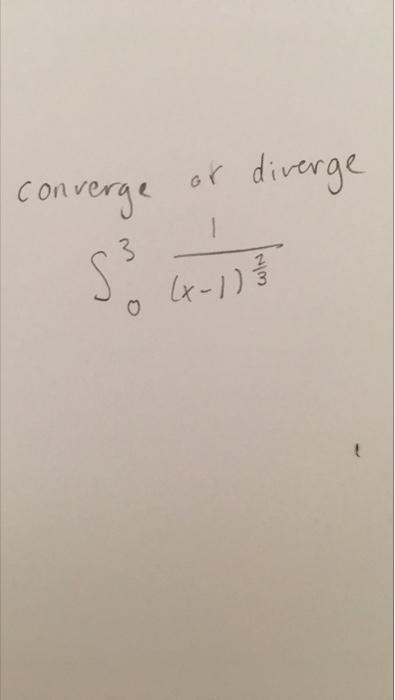 Solved or diverge converge S (-1) 225 | Chegg.com