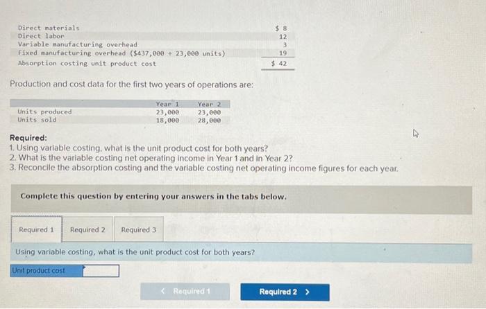 Solved Problem 6-19 (Algo) Variable Costing Income | Chegg.com