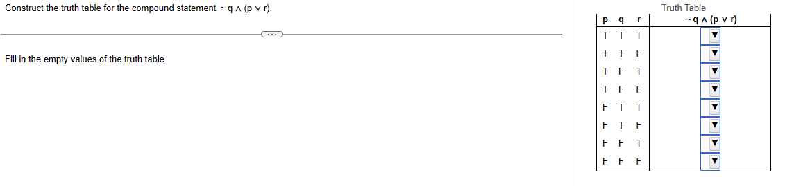 Solved Construct the truth table for the compound statement | Chegg.com