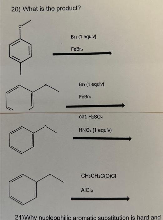Solved 20) What is the product? Br2 (1 equiv) Br2 (1 equiv) | Chegg.com