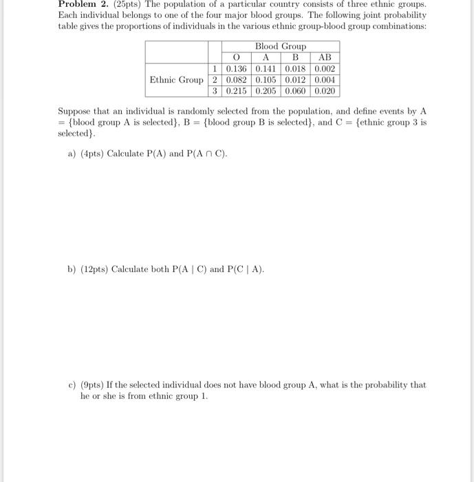 Solved Problem 2. (25pts) The population of a particular | Chegg.com
