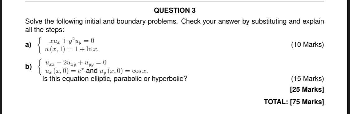 Solved QUESTION 3Solve the following initial and boundary | Chegg.com
