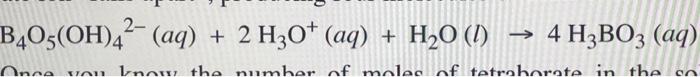 Calculate the concentration of the tetraborate ion in | Chegg.com