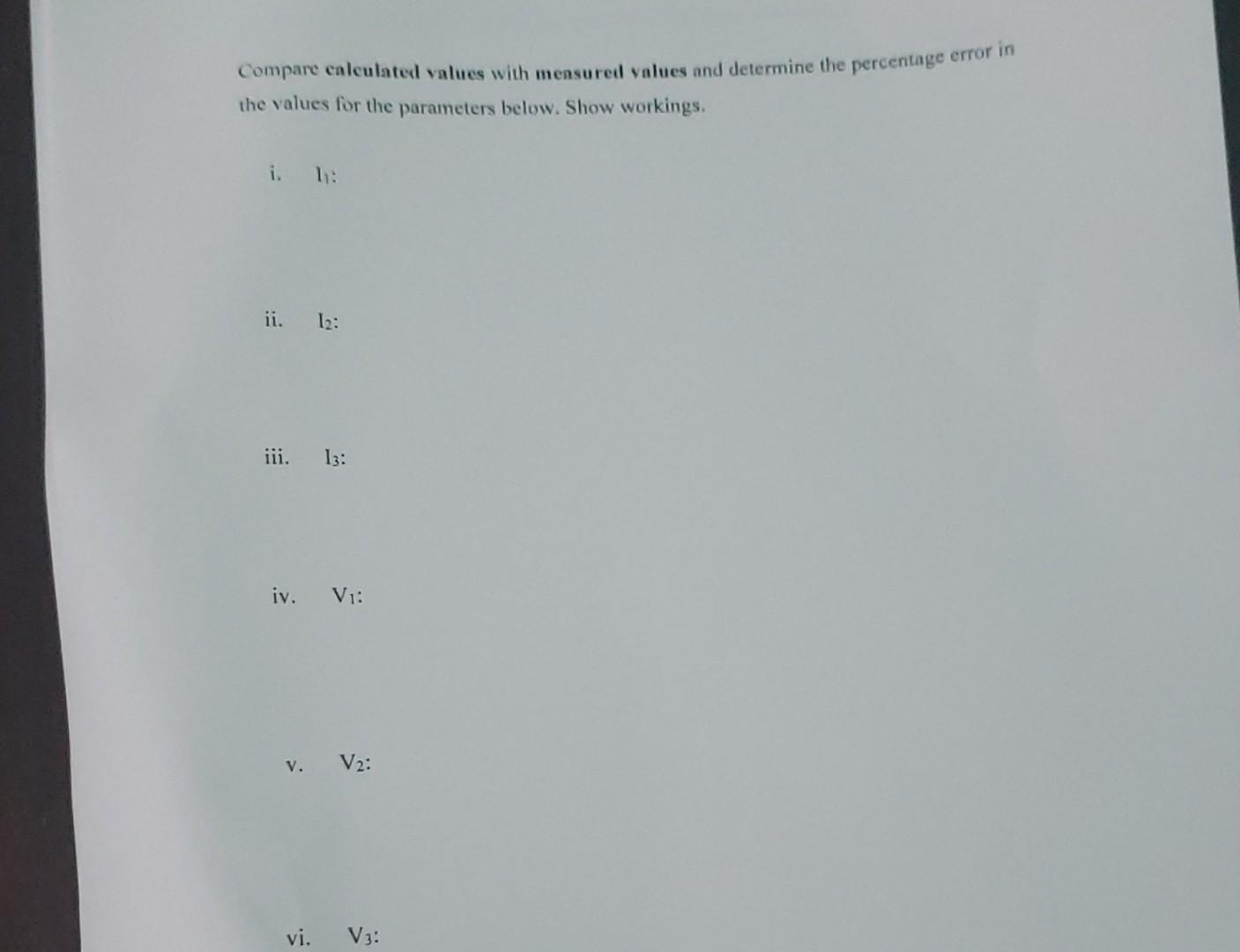 Solved Figure 1Table 1: Measurad Volt.Compare calculated | Chegg.com