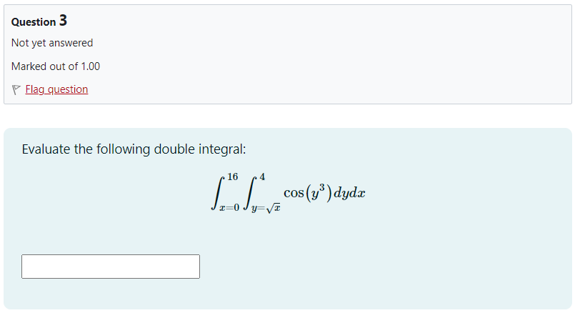 Solved Evaluate the following double | Chegg.com