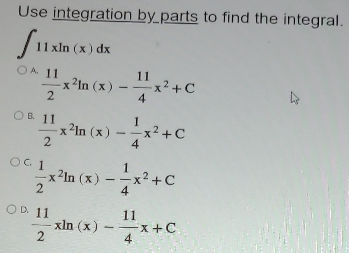 Solved Use integration by_parts to find the integral. | Chegg.com