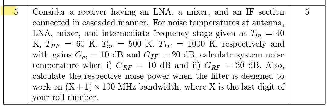 \begin{tabular}{|l|l|l|} \hline 5 & Consider a | Chegg.com