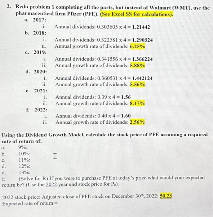 Solved 2. Redo problem 1 completing all the parts, but | Chegg.com