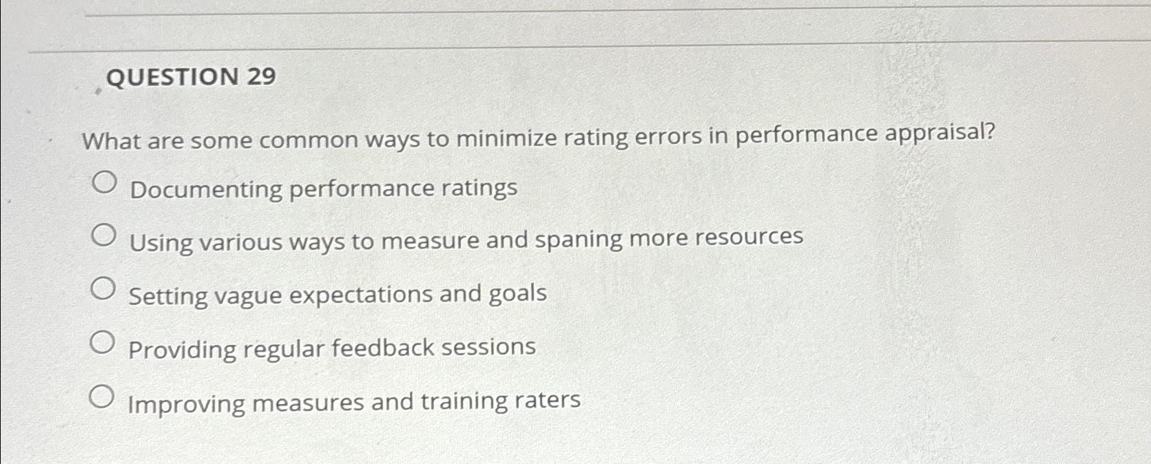 Solved QUESTION 29What are some common ways to minimize | Chegg.com