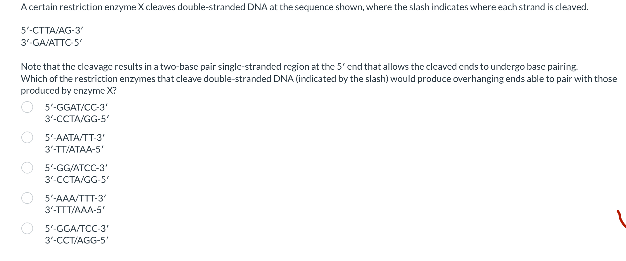 Solved A certain restriction enzyme x ﻿cleaves | Chegg.com