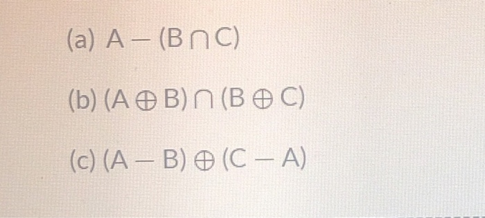 Solved express each set using only the complement symbol the | Chegg.com
