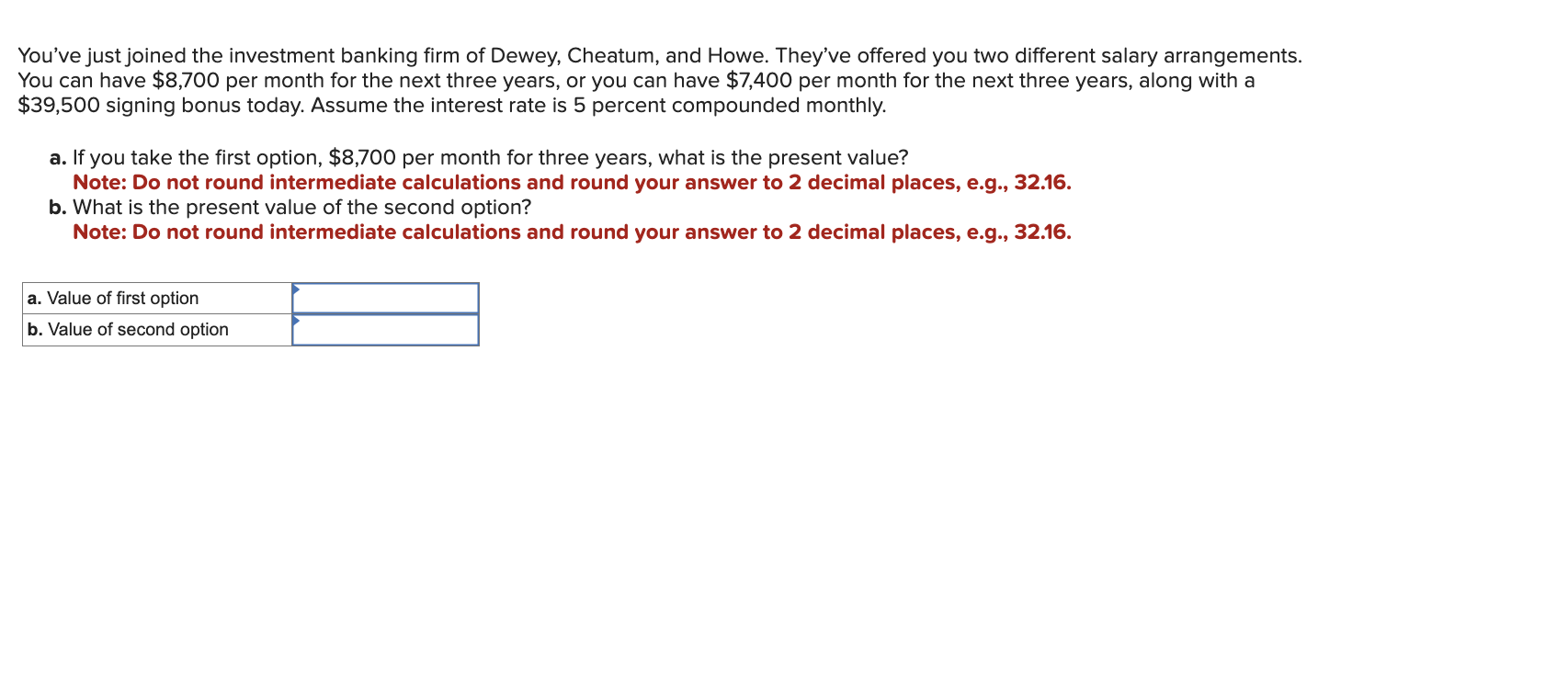 Solved You've just joined the investment banking firm of | Chegg.com