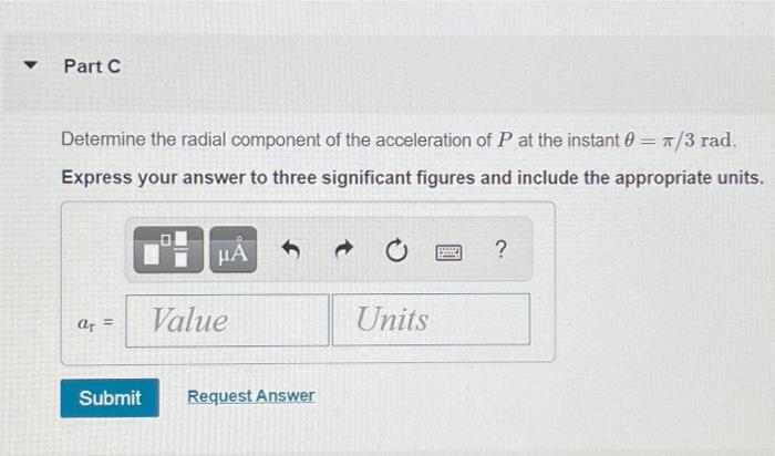 Solved Part A Determine the radial component of the | Chegg.com