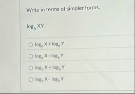 Solved Write in terms of simpler | Chegg.com