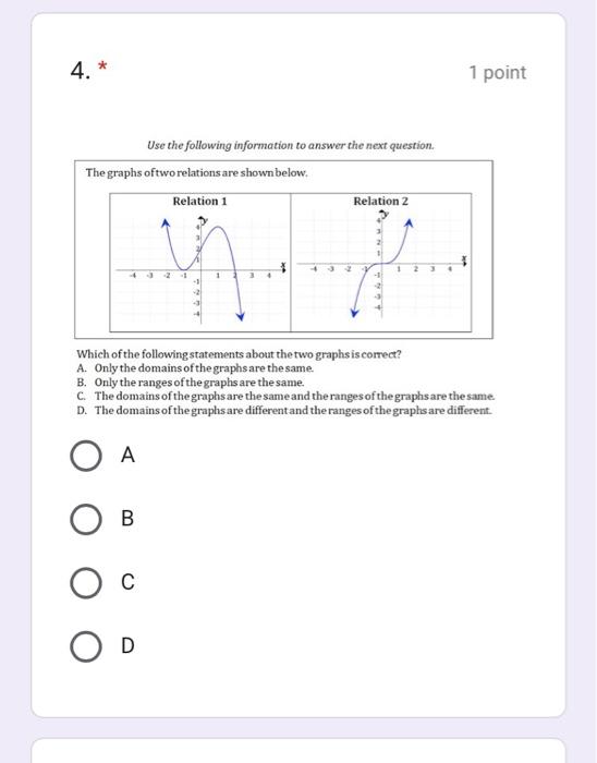 Solved Multiple Choice (1 mark each) 1. * 1 point Use the | Chegg.com