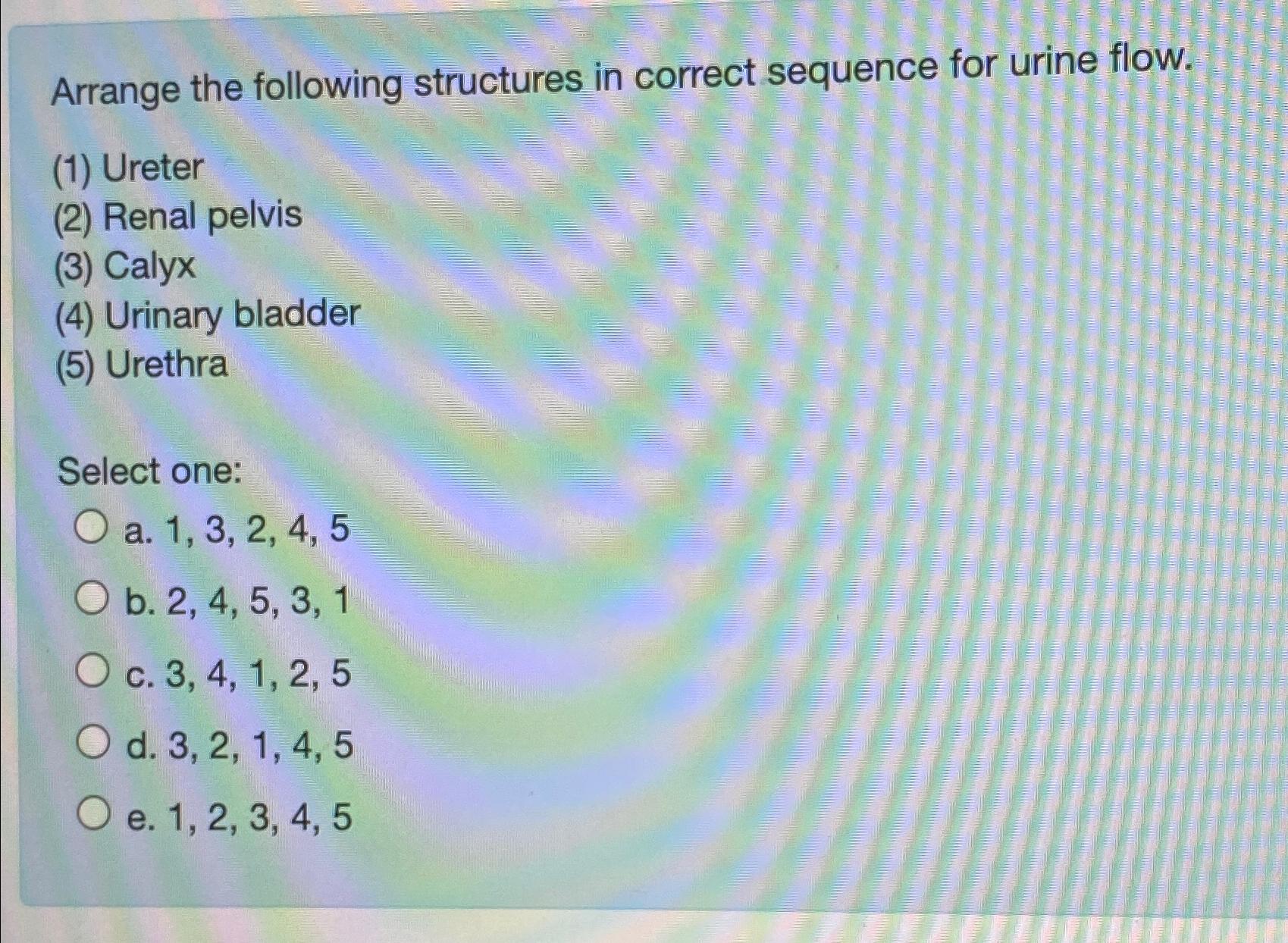 Arrange the following structures in correct sequence | Chegg.com