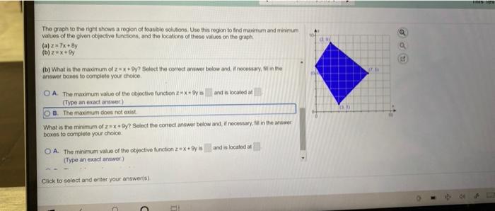 Solved 10 @ The graph to the right shows a region of | Chegg.com