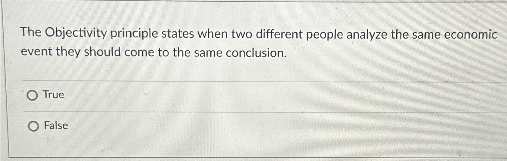 Solved The Objectivity principle states when two different | Chegg.com