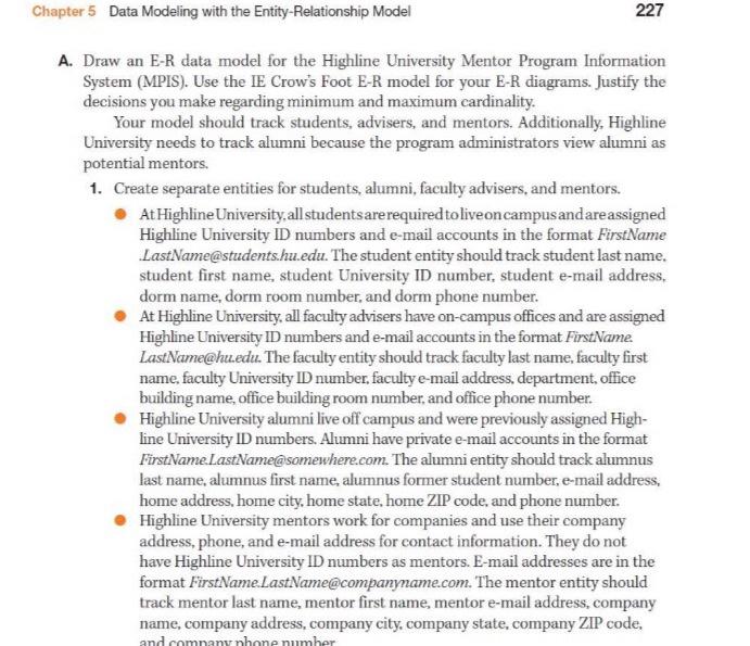 Solved 2. Create relationships between entities based on the | Chegg.com