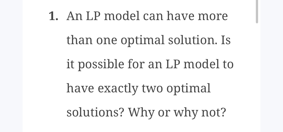 Solved An Lp Model Can Have More Than One Optimal Solution