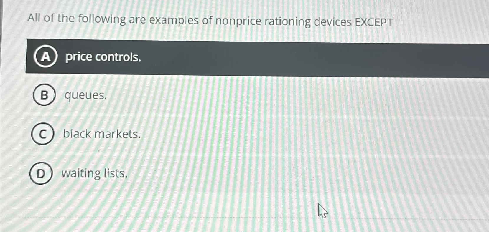 Solved All of the following are examples of nonprice | Chegg.com