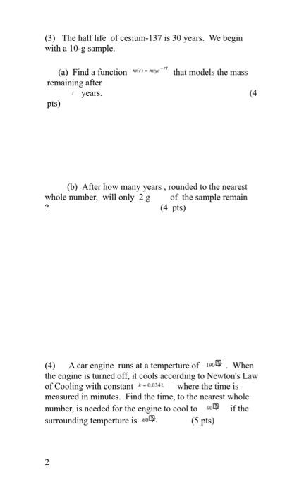Solved NAME: MODELING WITH EXPONENTIAL FUNCTIONS Please show | Chegg.com