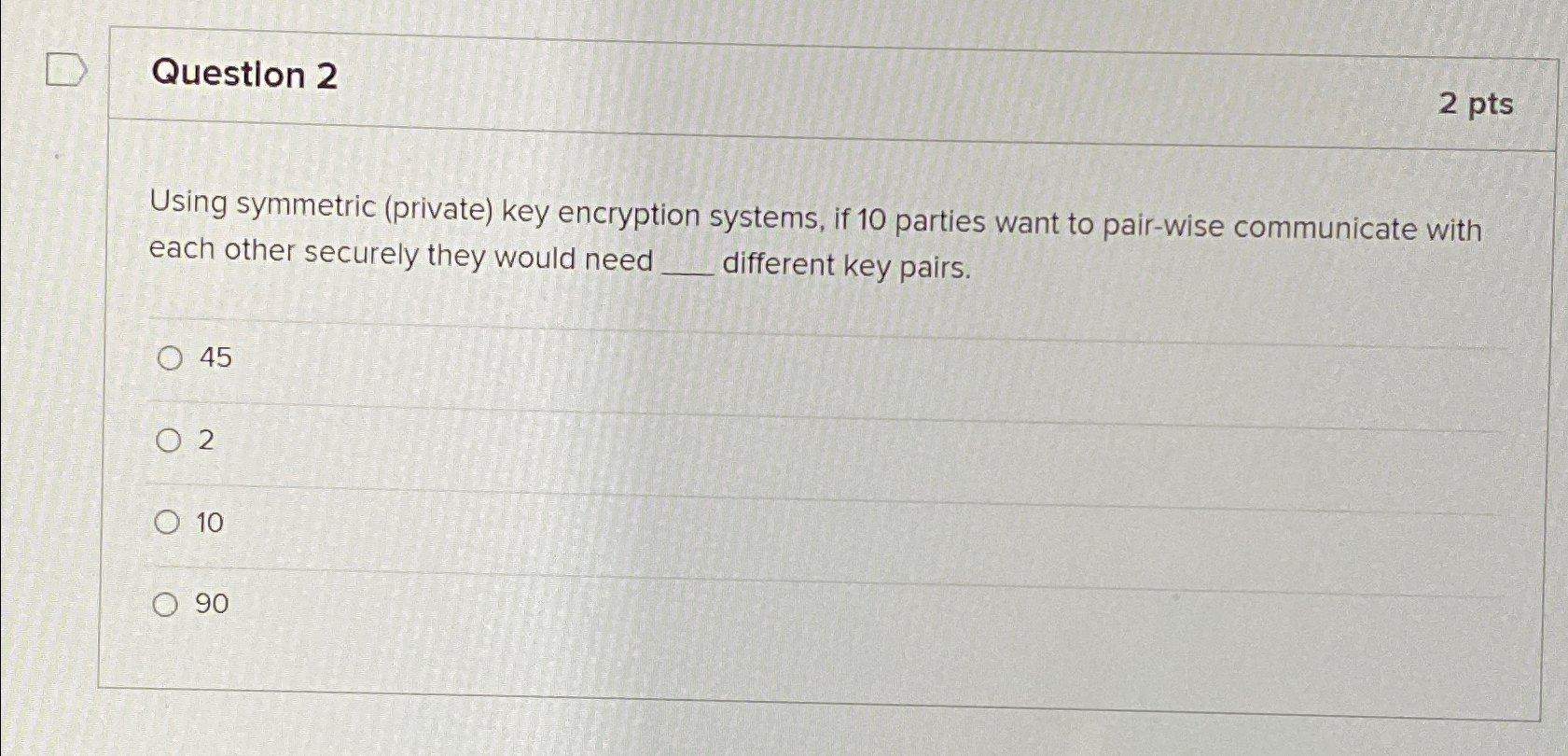 Solved Question 22 ﻿ptsUsing symmetric (private) ﻿key | Chegg.com