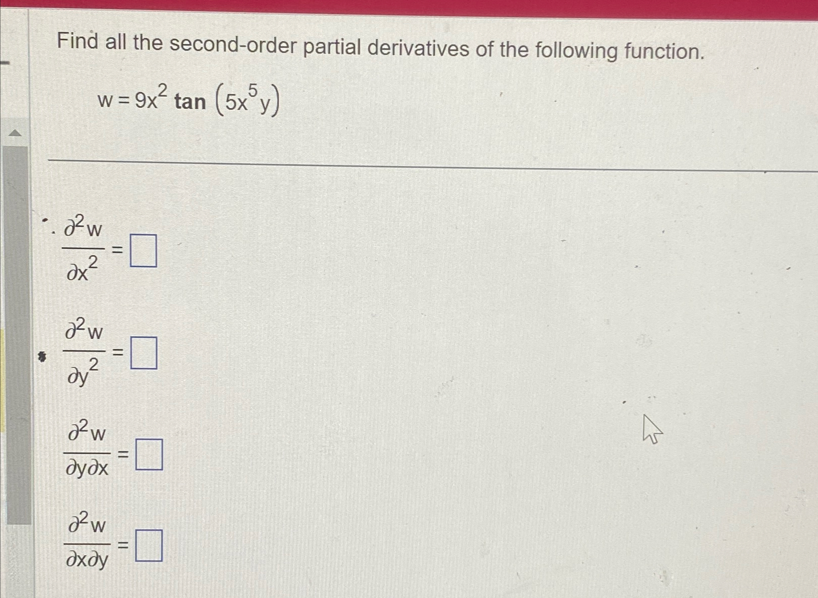 Solved Find all the second-order partial derivatives of the | Chegg.com
