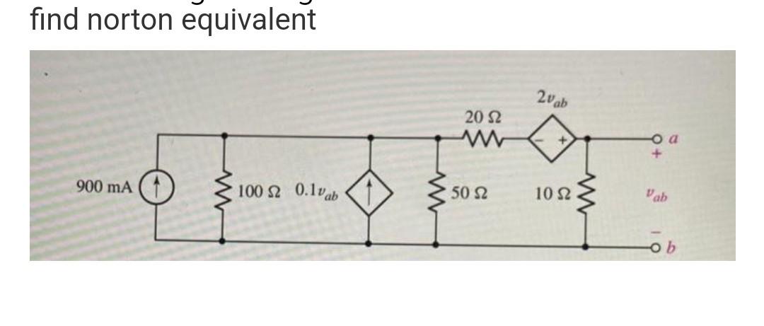 Solved find norton equivalent | Chegg.com