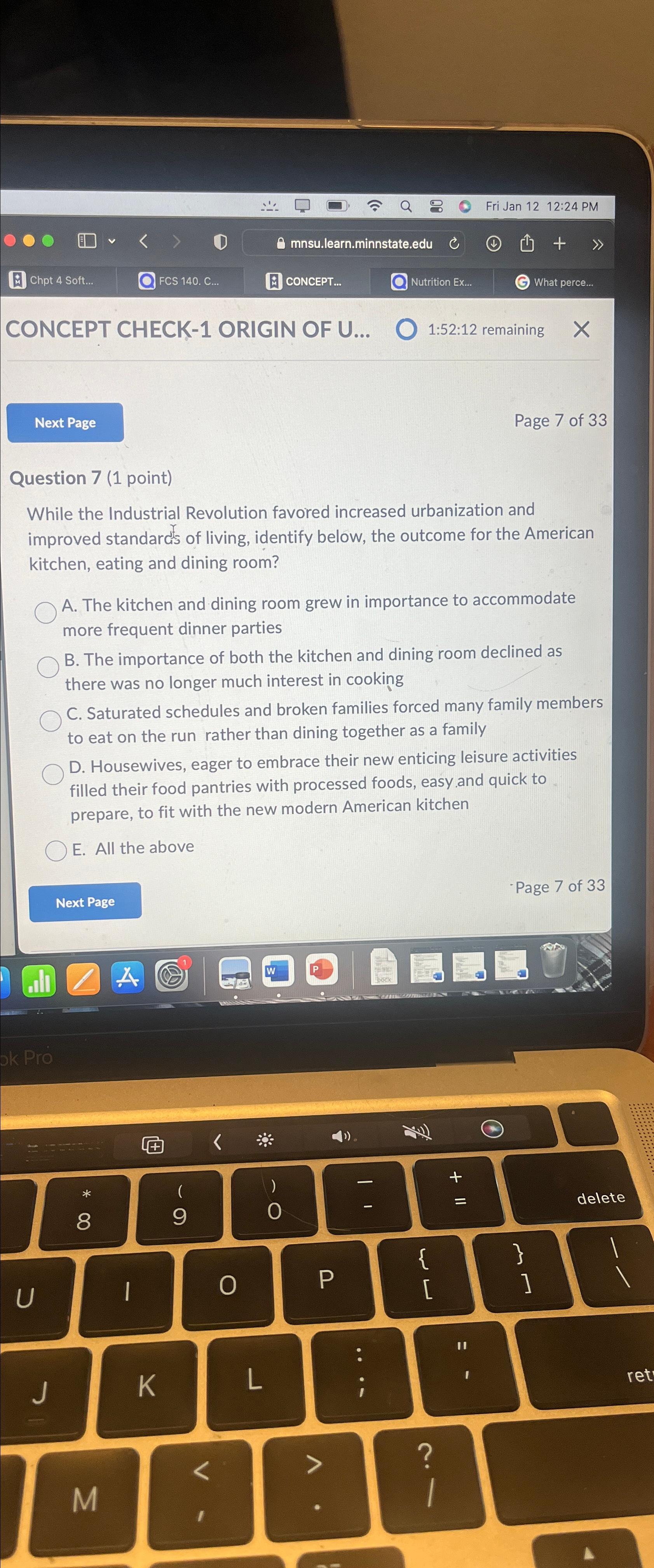 Solved CONCEPT CHECK-1 ﻿ORIGIN OF U...1:52:12 ﻿remainingPage | Chegg.com