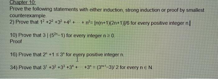 Solved Chapter 10 Prove the following statements with either | Chegg.com