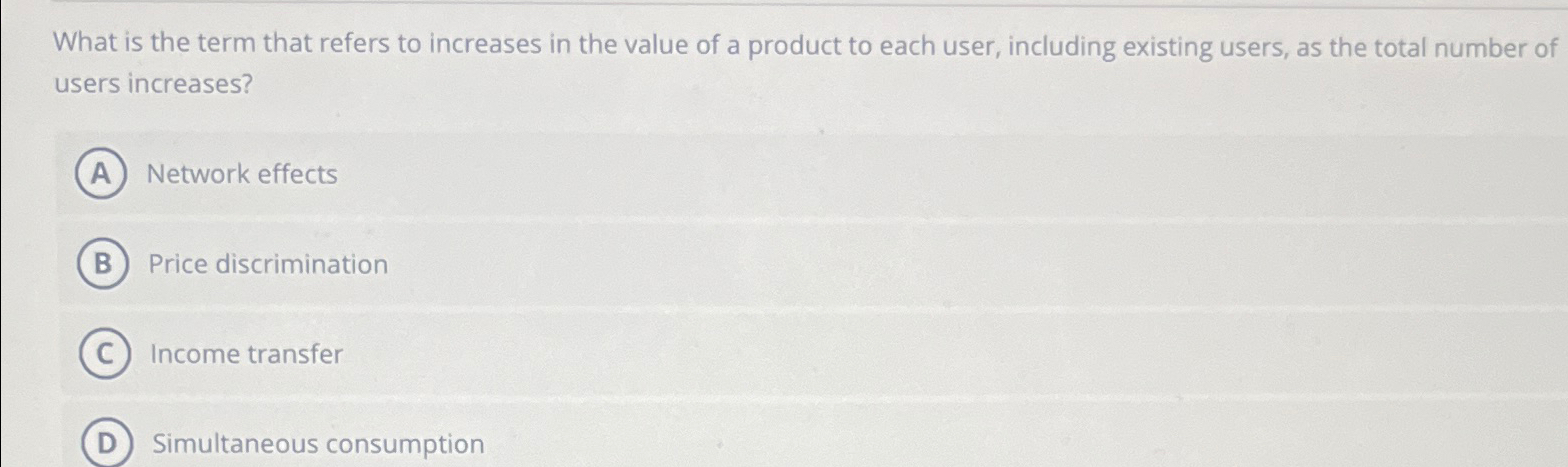 Solved What is the term that refers to increases in the | Chegg.com
