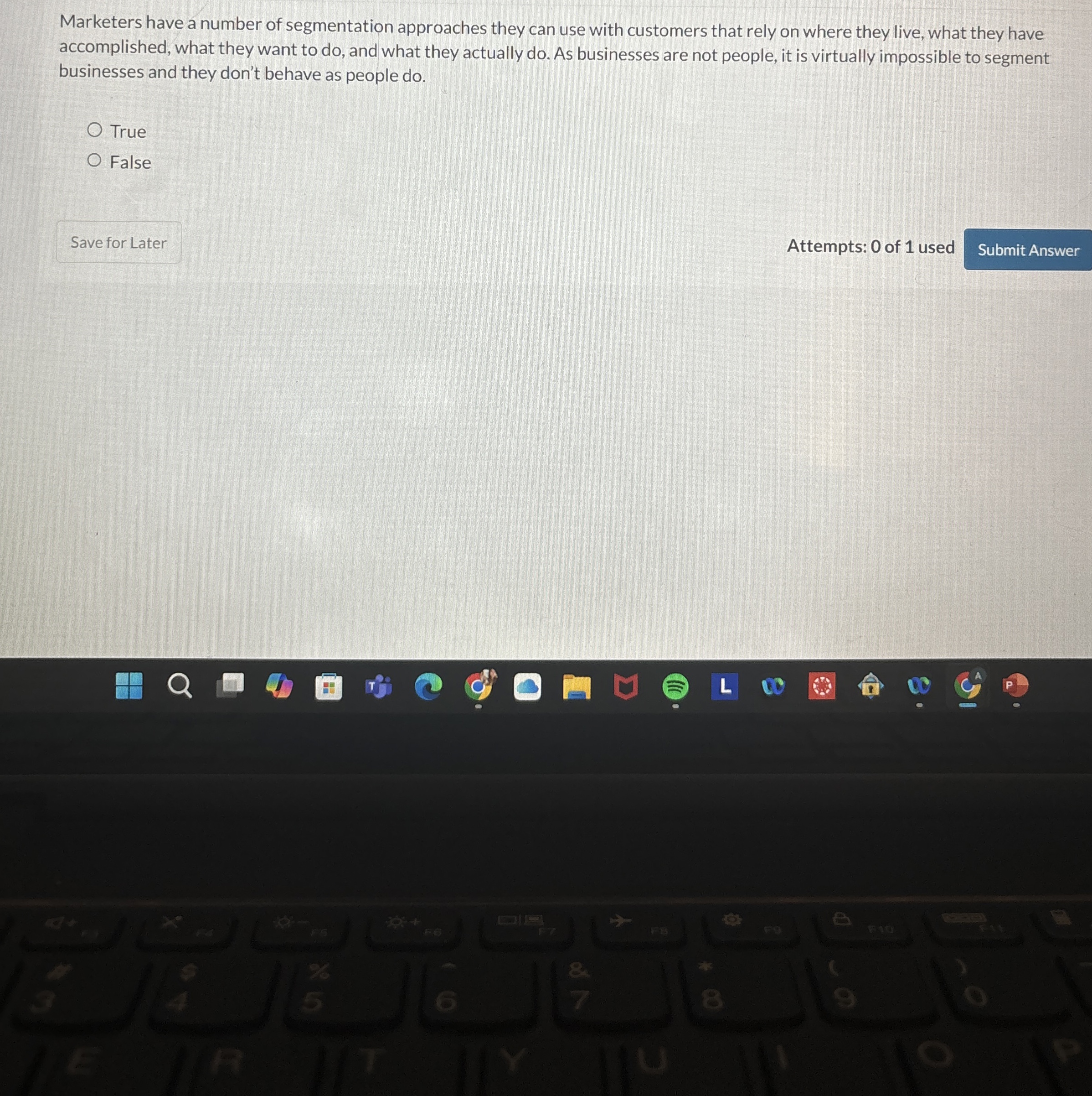 Solved Marketers have a number of segmentation approaches | Chegg.com
