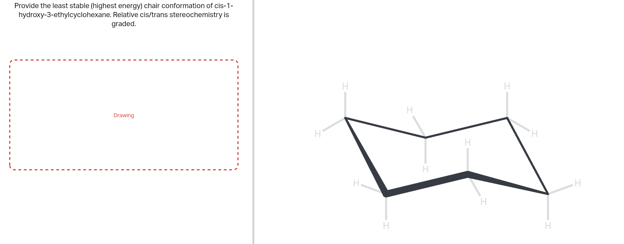 Solved Provide the least stable (highest energy) ﻿chair | Chegg.com