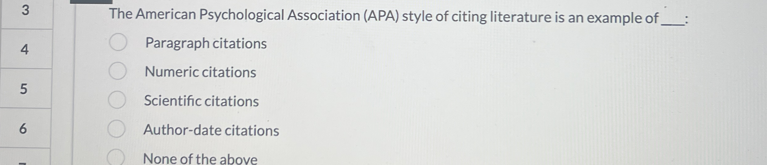 Solved 3The American Psychological Association (APA) ﻿style | Chegg.com