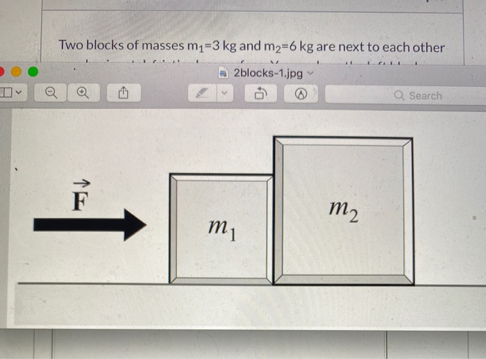 Solved Question 19 5 pts Two blocks of masses m-3 kg and | Chegg.com
