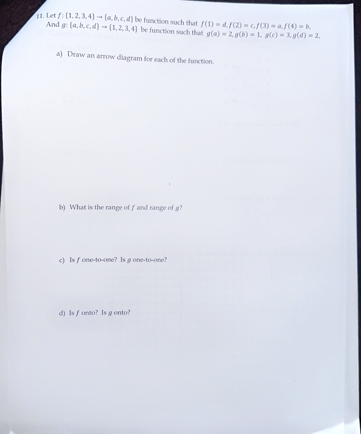 Solved Let f:{1,2,3,4}→{a,b,c,d} be function such that | Chegg.com Solved Let f:{1,2,3,4}→{a,b,c,d} be function such that | Chegg.com