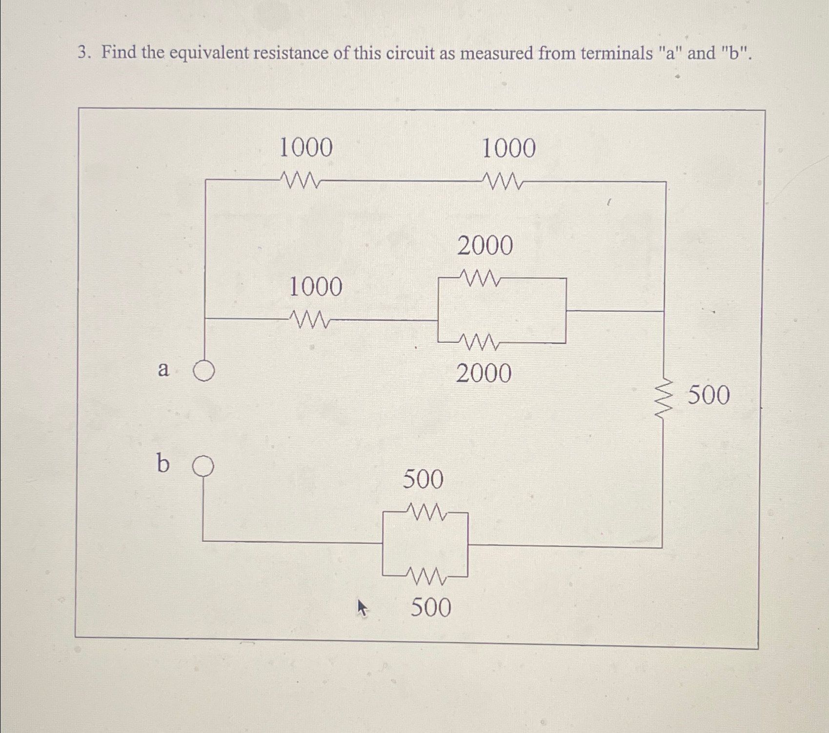 Solved Find the equivalent resistance of this circuit as | Chegg.com