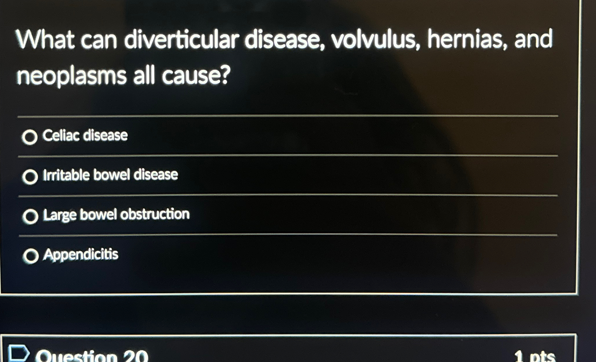 Solved What can diverticular disease, volvulus, hernias, and | Chegg.com