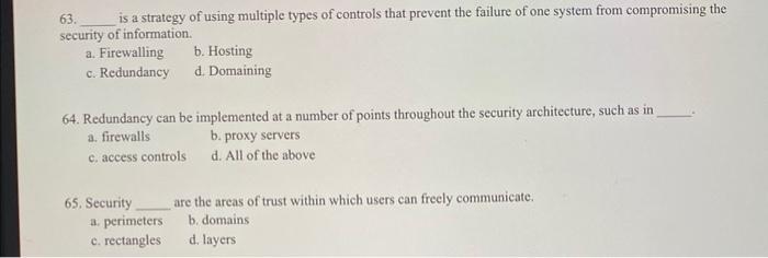 Solved 39. Which of these is NOT a unique function of | Chegg.com