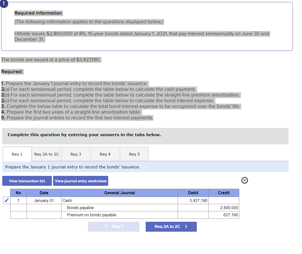 Solved Prepare the January 1 ﻿journal entry to record the | Chegg.com