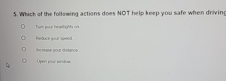 Solved Which of the following actions does NOT help keep you | Chegg.com