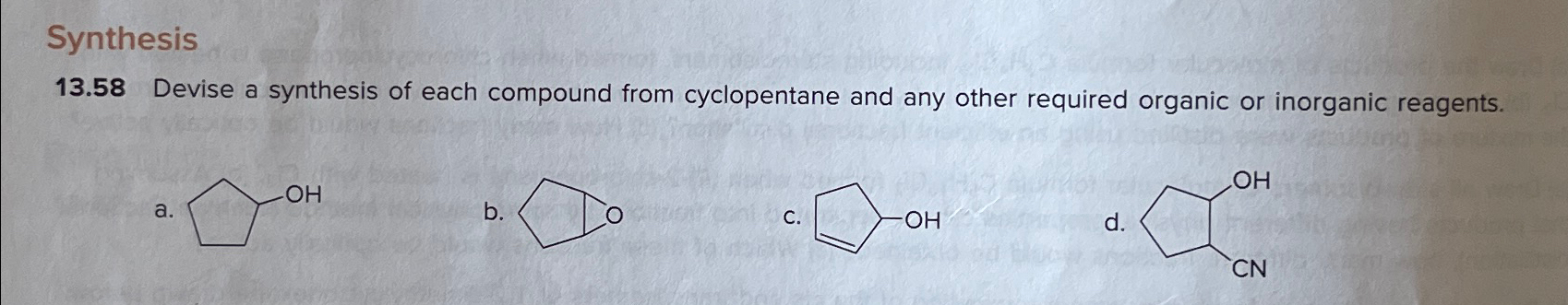 Solved Synthesis13.58 ﻿Devise a synthesis of each compound | Chegg.com