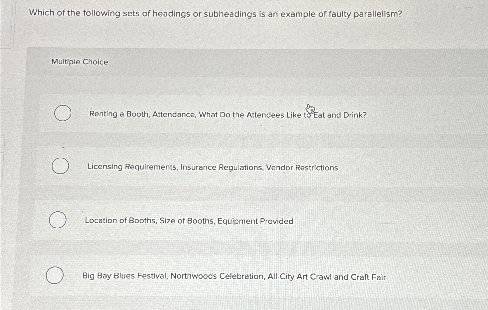 Solved Which of the following sets of headings or | Chegg.com