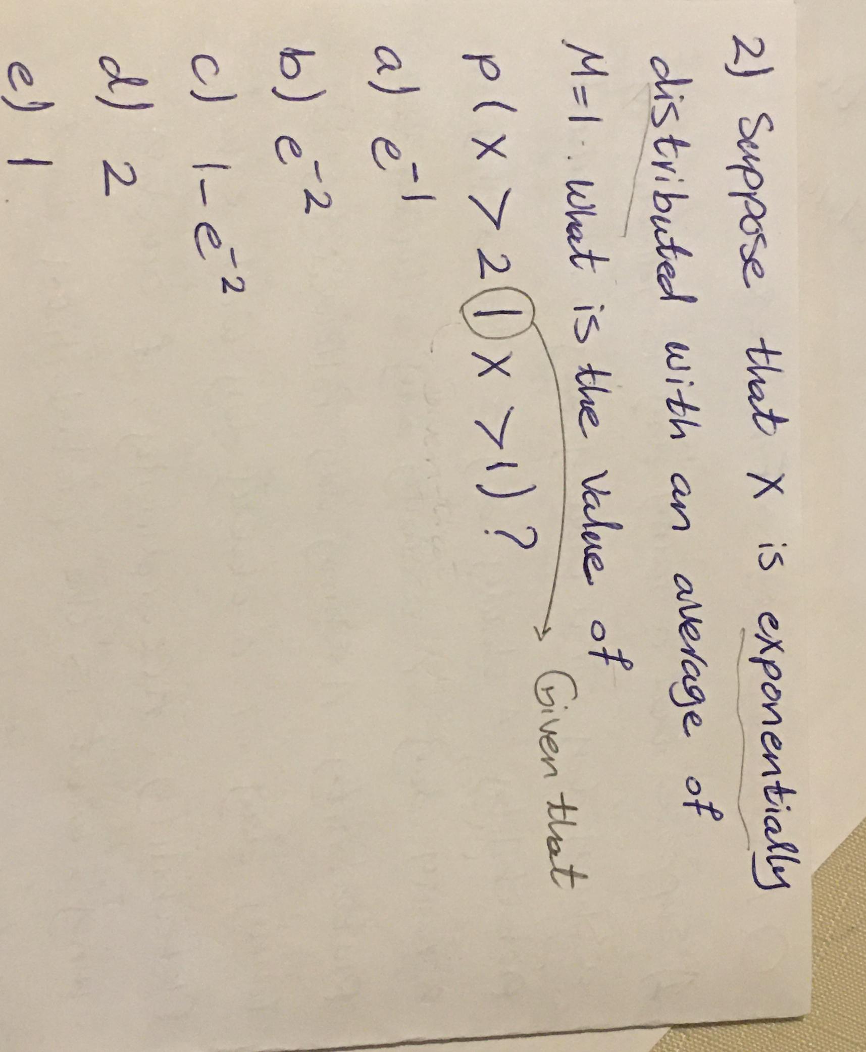 Solved Suppose that x ﻿is exponentially distributed with an | Chegg.com