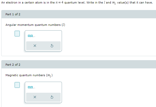 Solved An electron in a certain atom is in the n=4 ﻿quantum | Chegg.com
