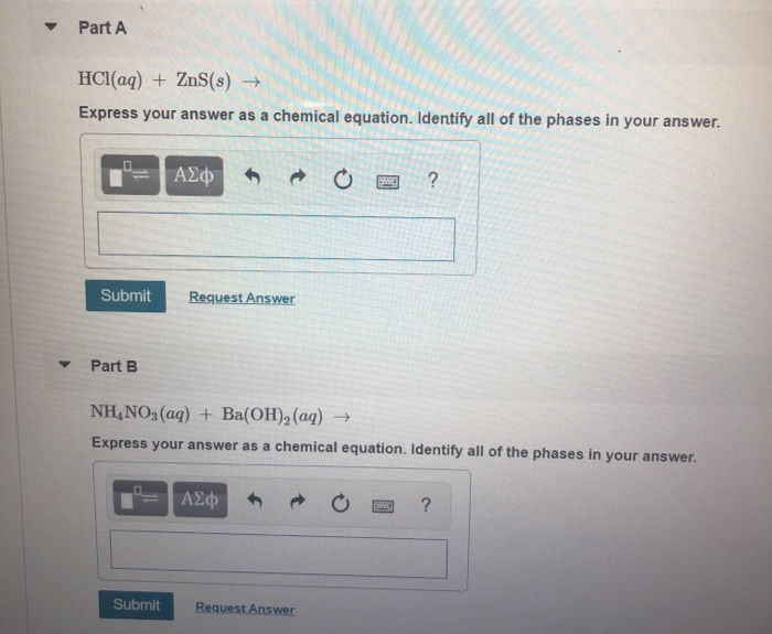 Solved Complete and balance each of the following equations | Chegg.com